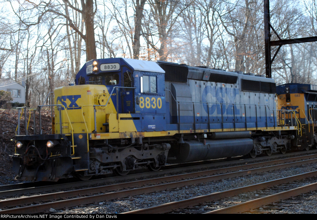 CSX SD40-2 8830 leads Q418-29